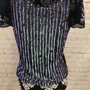 ASOS | Tops | Asos Sequin And Lace Top Size 2 | Poshmark